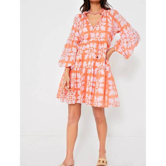 Oliphant | Dresses | New Oliphant Balloo Sleeve Dress In Tigerlily ...
